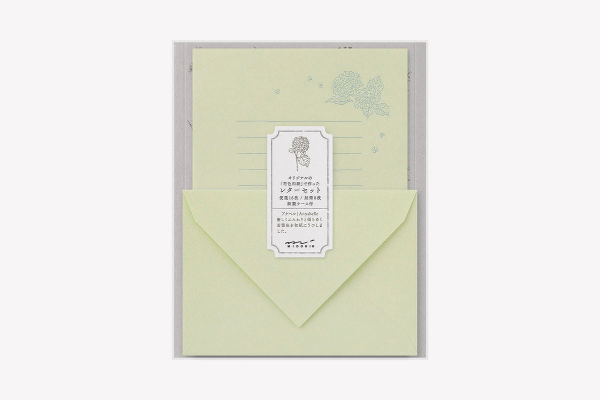 MIDORI Washi Paper & Envelopes Set - Annabelle Florals – Phidon Pens