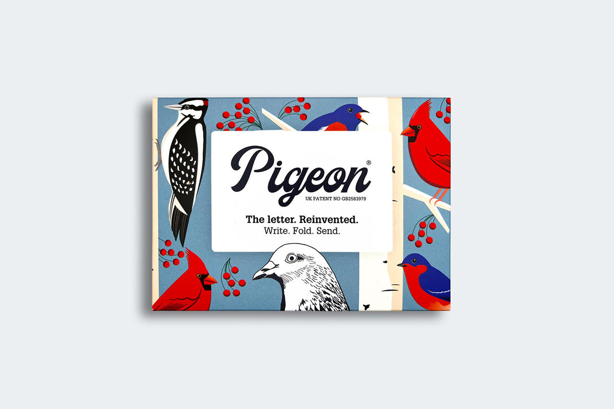PIGEON Folded Writing Paper Set - Carnival Pigeons – Phidon Pens
