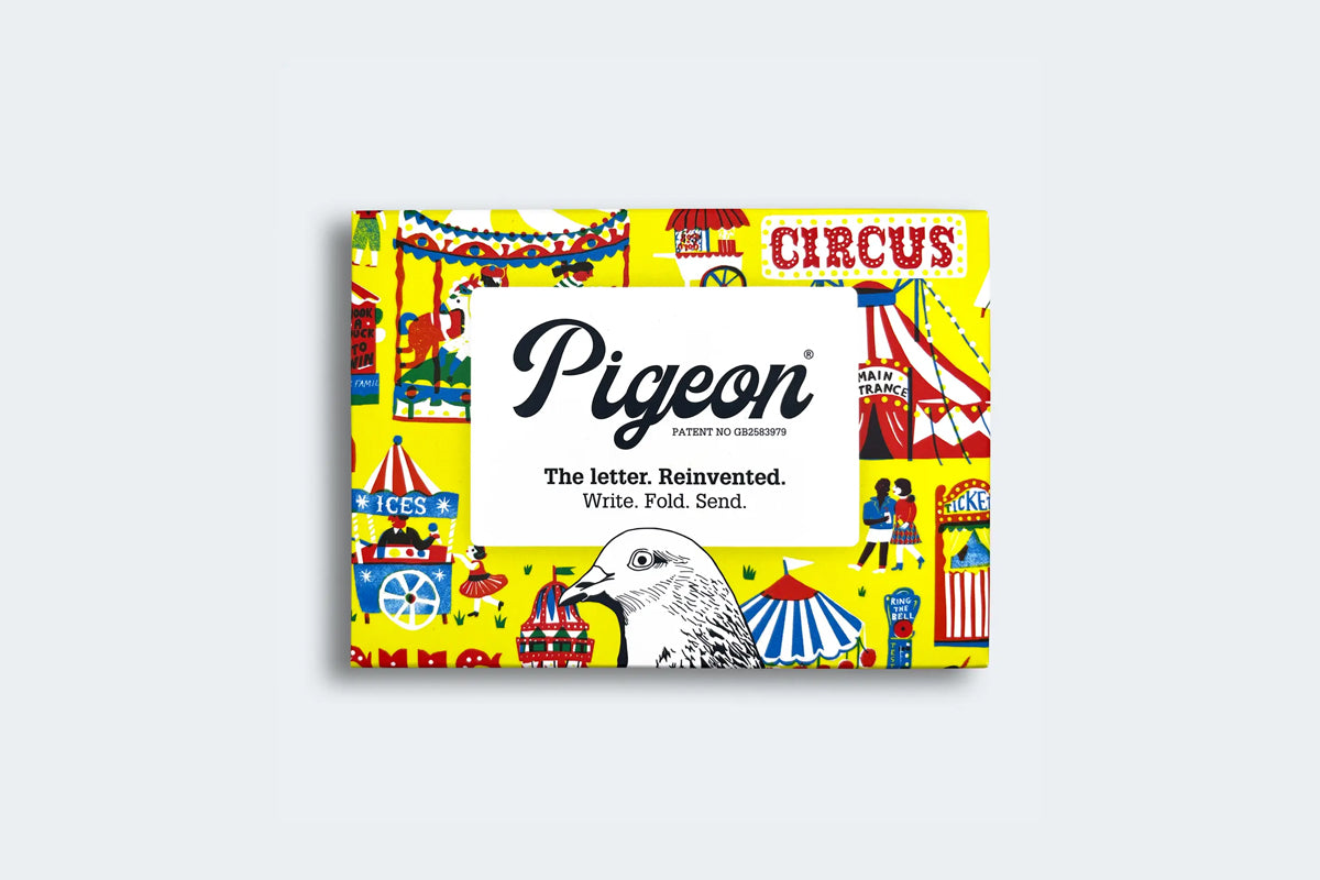 PIGEON Folded Writing Paper Set - Circus Pigeons – Phidon Pens