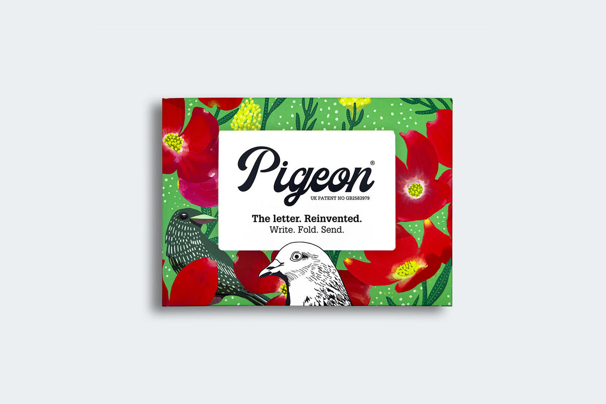 PIGEON Folded Writing Paper Set - Dusk to Dawn Pigeons – Phidon Pens