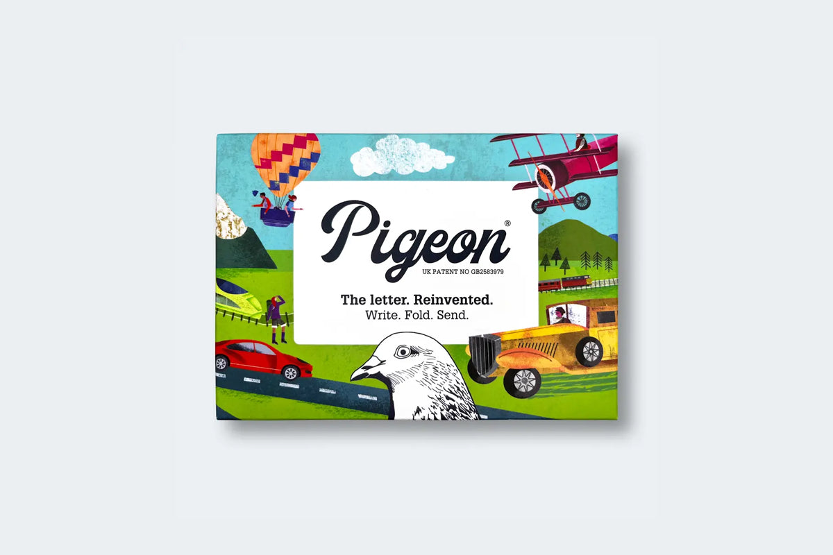 PIGEON Folded Writing Paper Set - Hop-On-Board Pigeons – Phidon Pens