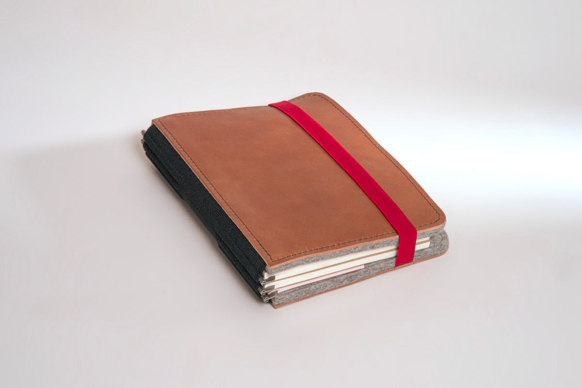 ROTERFADEN Taschenbegleiter (A5) Organiser - BS_20 Dark Brown Leather ...