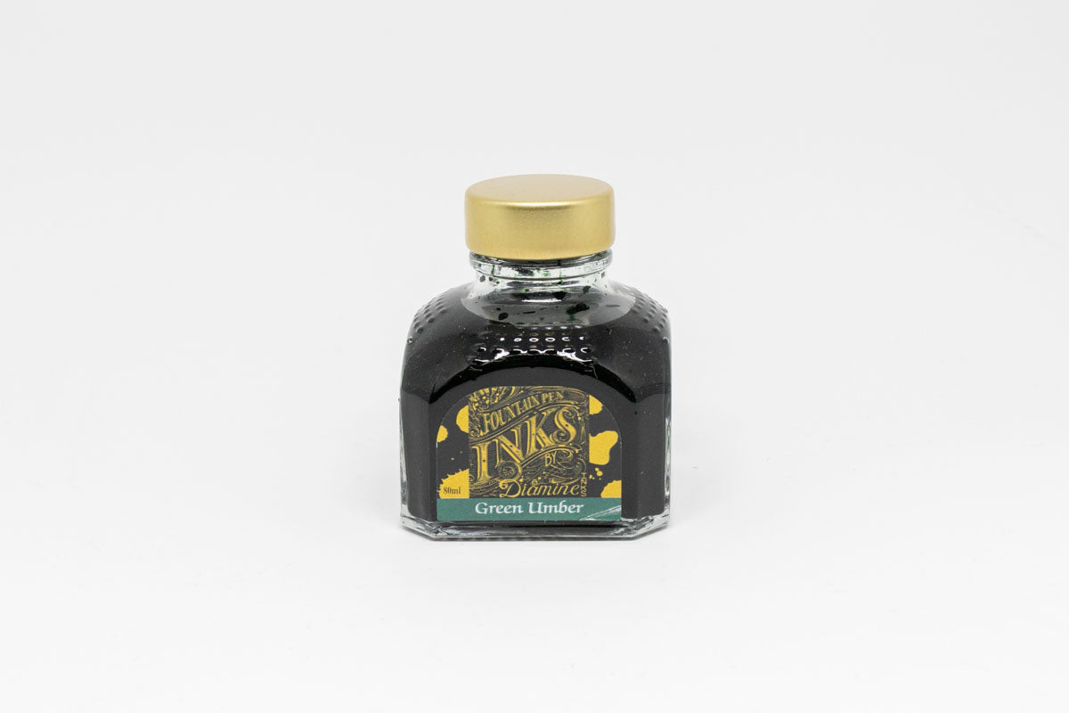 DIAMINE Bottled Fountain Pen Ink - Green Umber – Phidon Pens