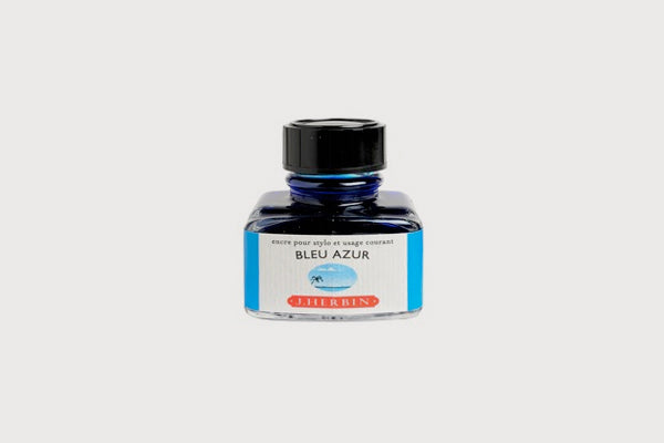 J. HERBIN La Perle des Encres Fountain Pen Ink - Bleu Azur – Phidon Pens